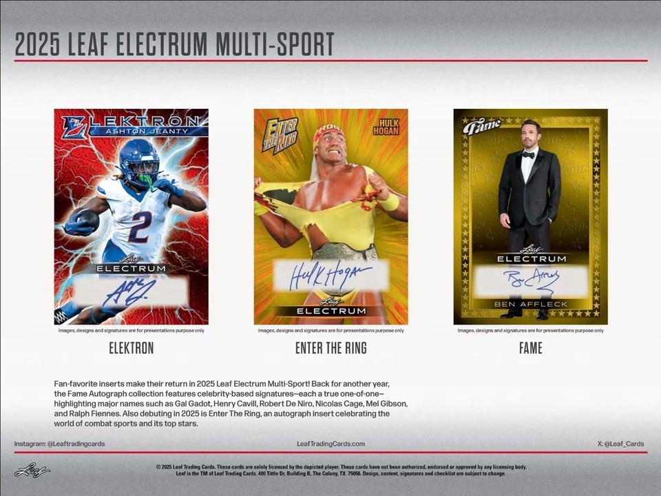 Terrell Davis 2025 Leaf Electrum Multi-sport Super Mega Case 8Box Break ...