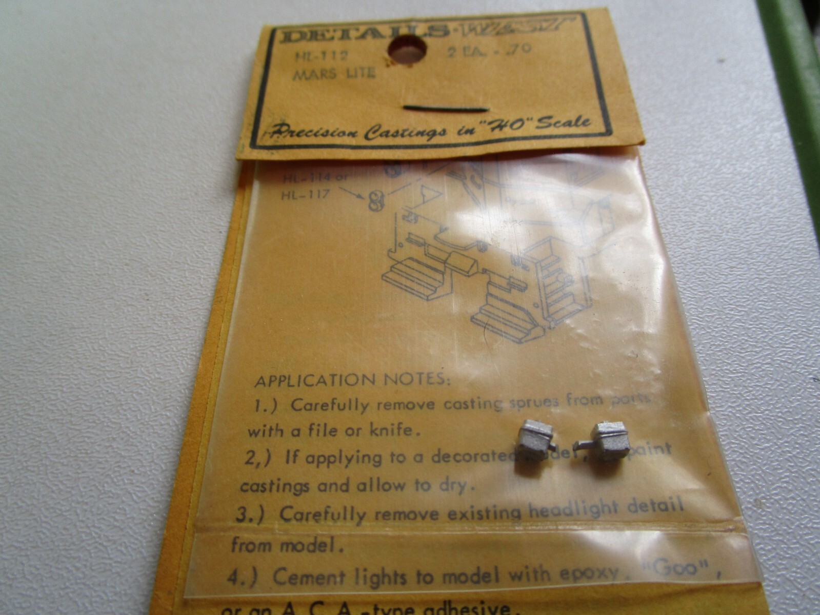 Details West HO scale #112 Mars Headlights -- Single Signal, pair | eBay