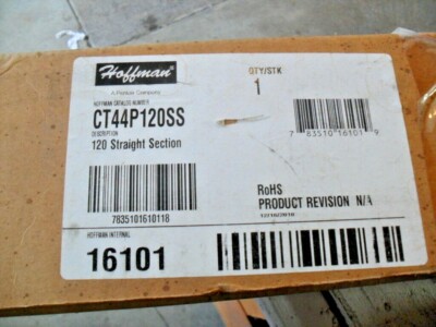 HOFFMAN CT44P120SS 4x4 120 StraightSection , 4.00 x 4.00 x 120.00, SS ...