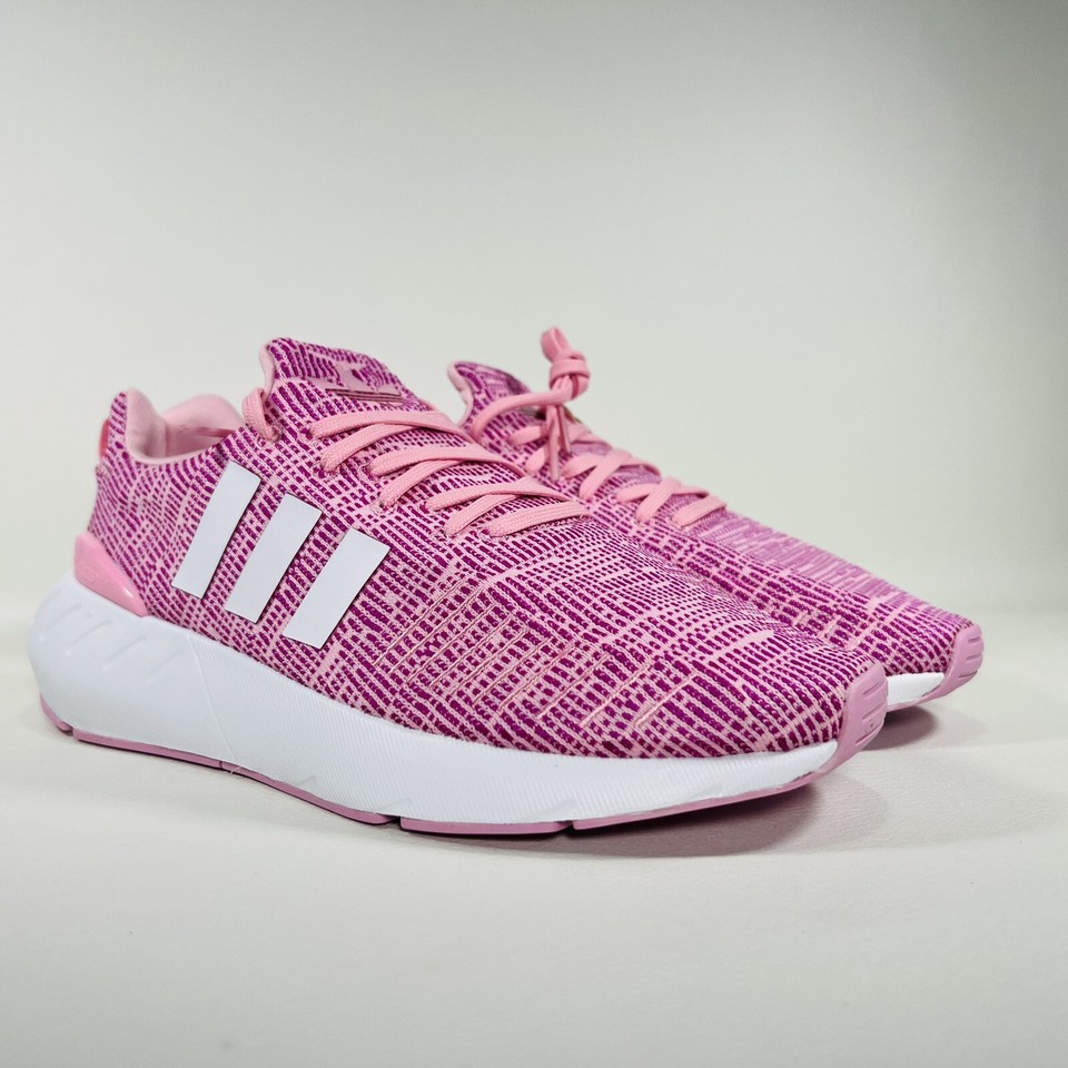 Adidas Swift Run 22 J Kids Running Shoes Athletic Sneakers Pink White ...