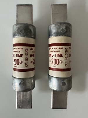 Lot of 2 Ferraz Shawmut One-Time Fuse OT200 200A 600V CLASS K5 OT-200 ...