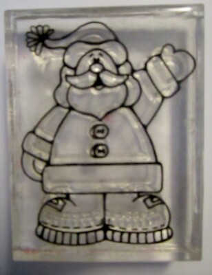 Provo Craft Clear Acrylic Block Stamp Santa Claus 1 3/8" x 1 3/8" | eBay