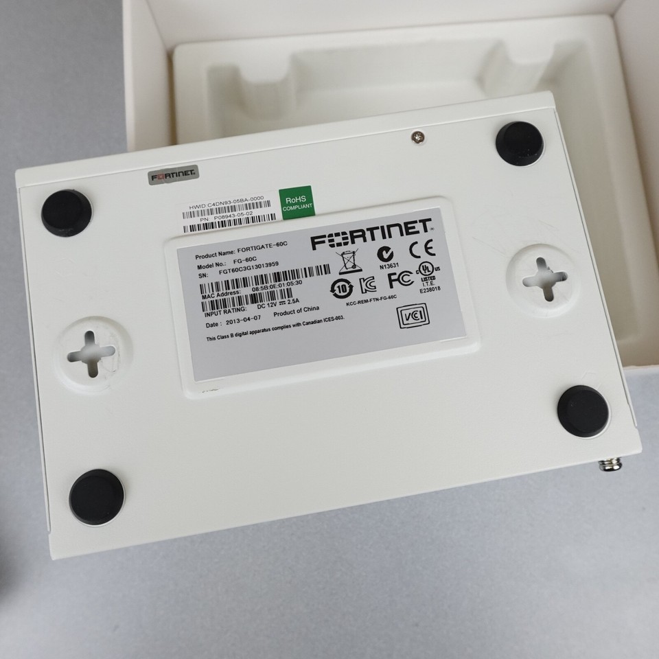 Fortinet FortiGate 60C Network Security Firewall FG-60C w/Box and ...