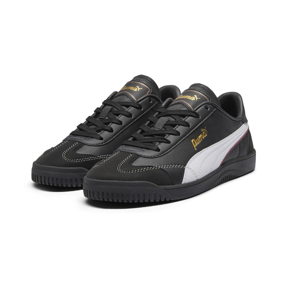 Puma Club 5V5 Script 40170801 Womens Black Leather Lifestyle Sneakers ...
