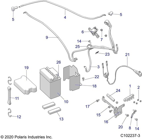 Polaris Sealed Battery 14 Amp Hour Type Etx15, Part 4011138 | eBay