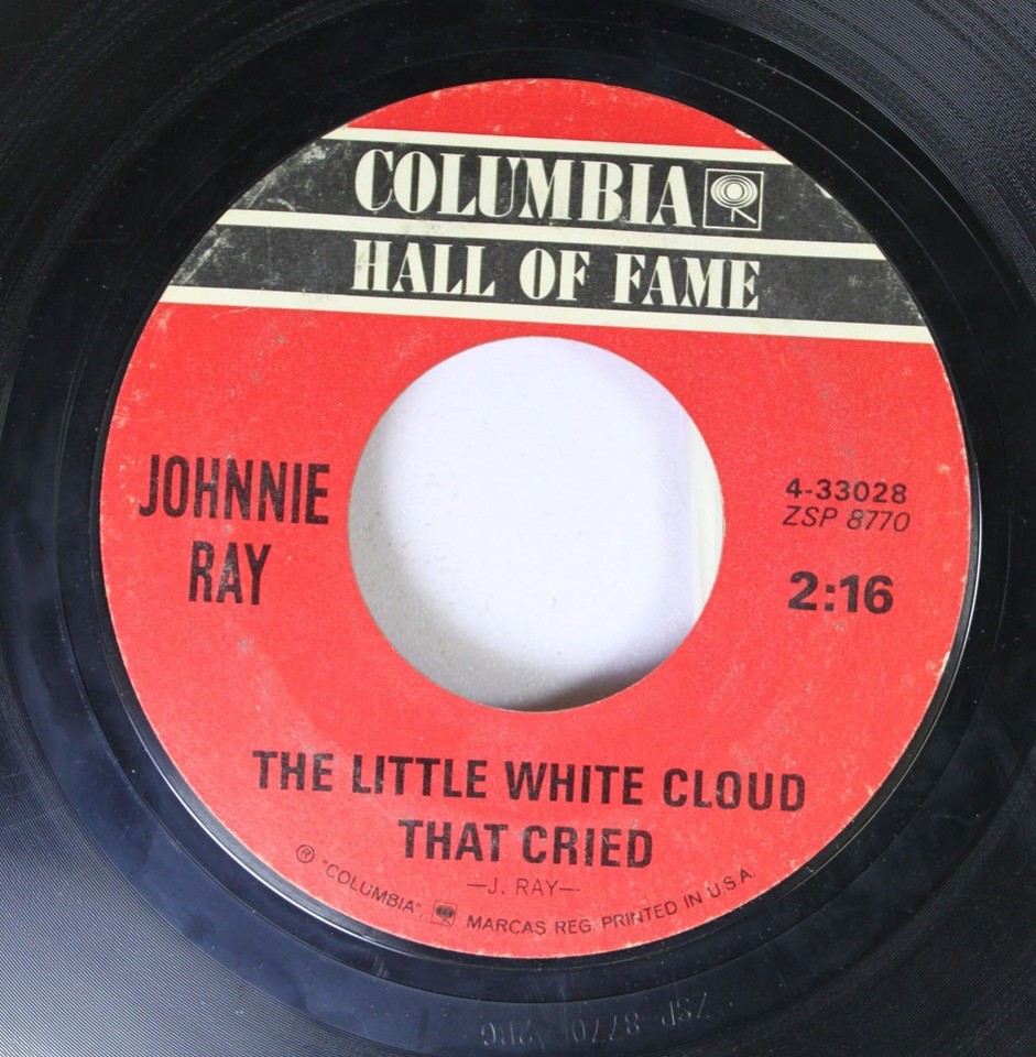 Pop 45 Johnnie Ray - Cry / The Little White Cloud That Cried On ...
