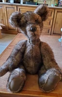 Handmade Teddy bear real fur moveable | eBay