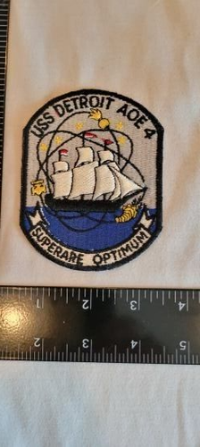 USS DETROIT AOE-4 (FLEET OILER / AMMUNITION SHIP) EMBROIDERED PATCH ...