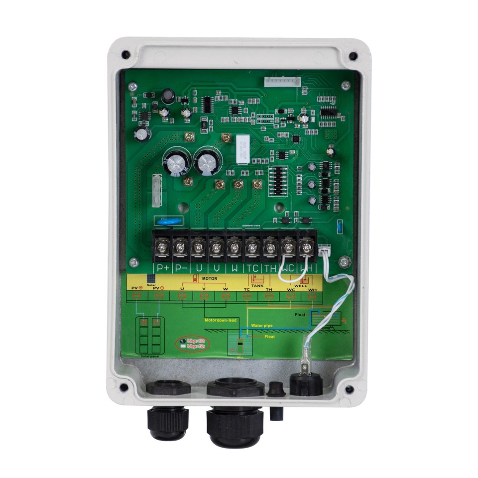 3" DC 24V Solar Water Pump Deep Well Pump Submersible Bore MPPT ...