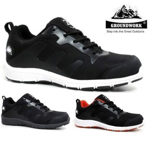 GROUNDWORK ULTRA LIGHTWEIGHT WORK STEEL TOE CAP MENS SAFETY TRAINERS ...