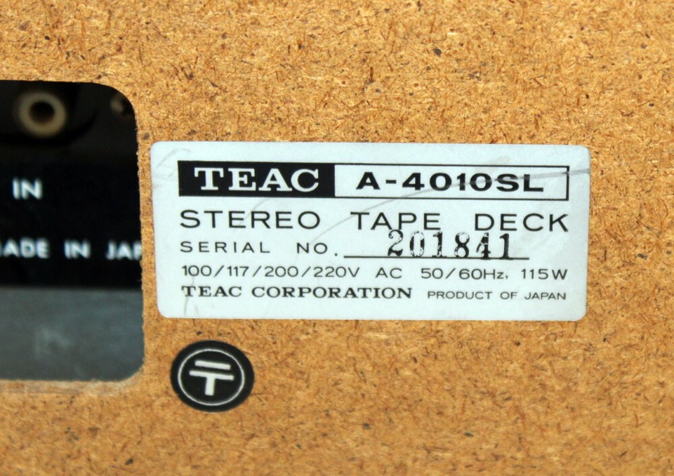 Teac A-4010SL Stereo Reel to Reel Tape Recorder W/ Manual & Cord ...