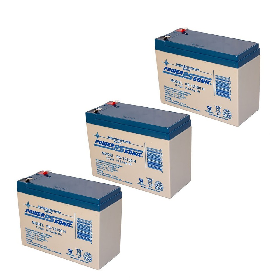 Power-Sonic 12V 10.5AH Battery Replaces PowerTron PT1112F2, PT1112 F2 ...