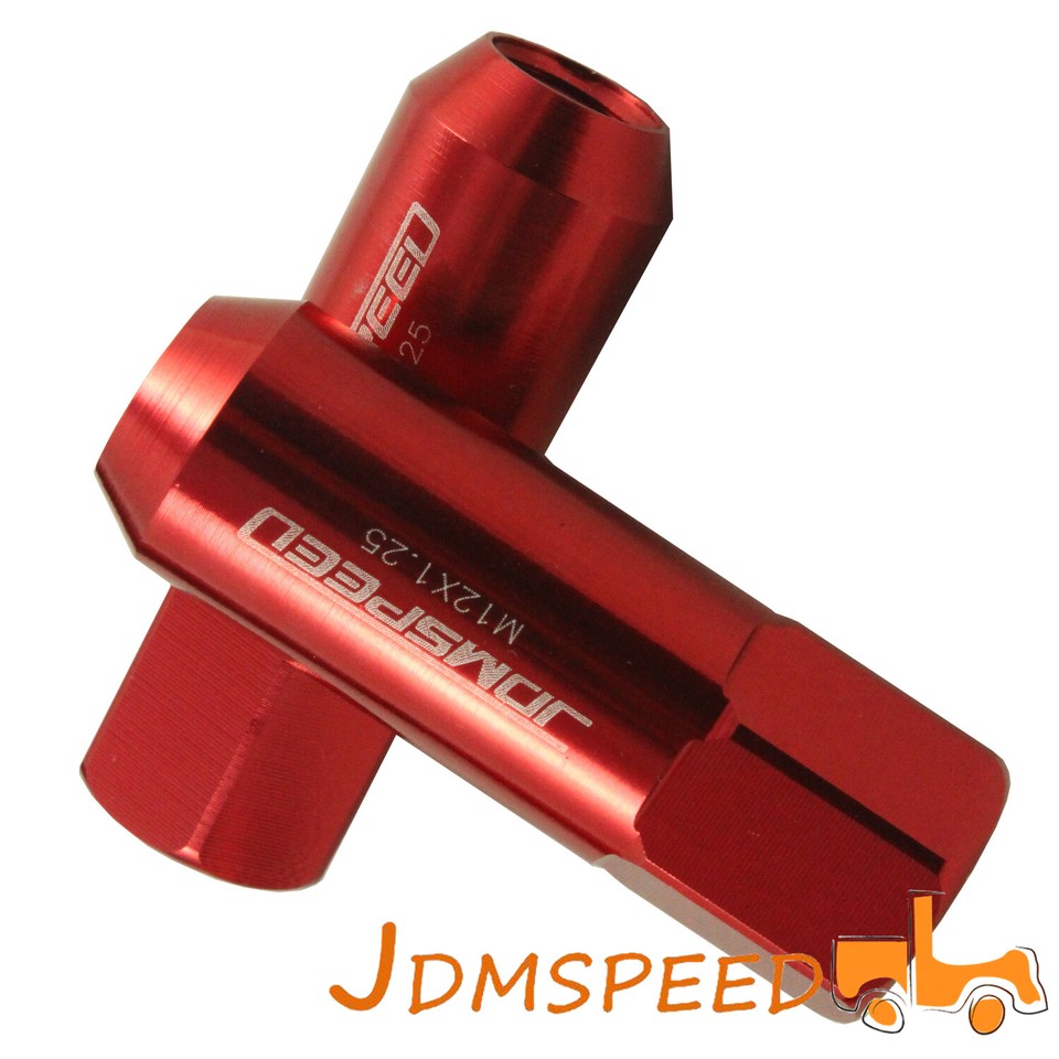 Red Aluminum Extended Tuner Lug Nuts Lugs For Wheels/Rims 20pcs 60mm ...