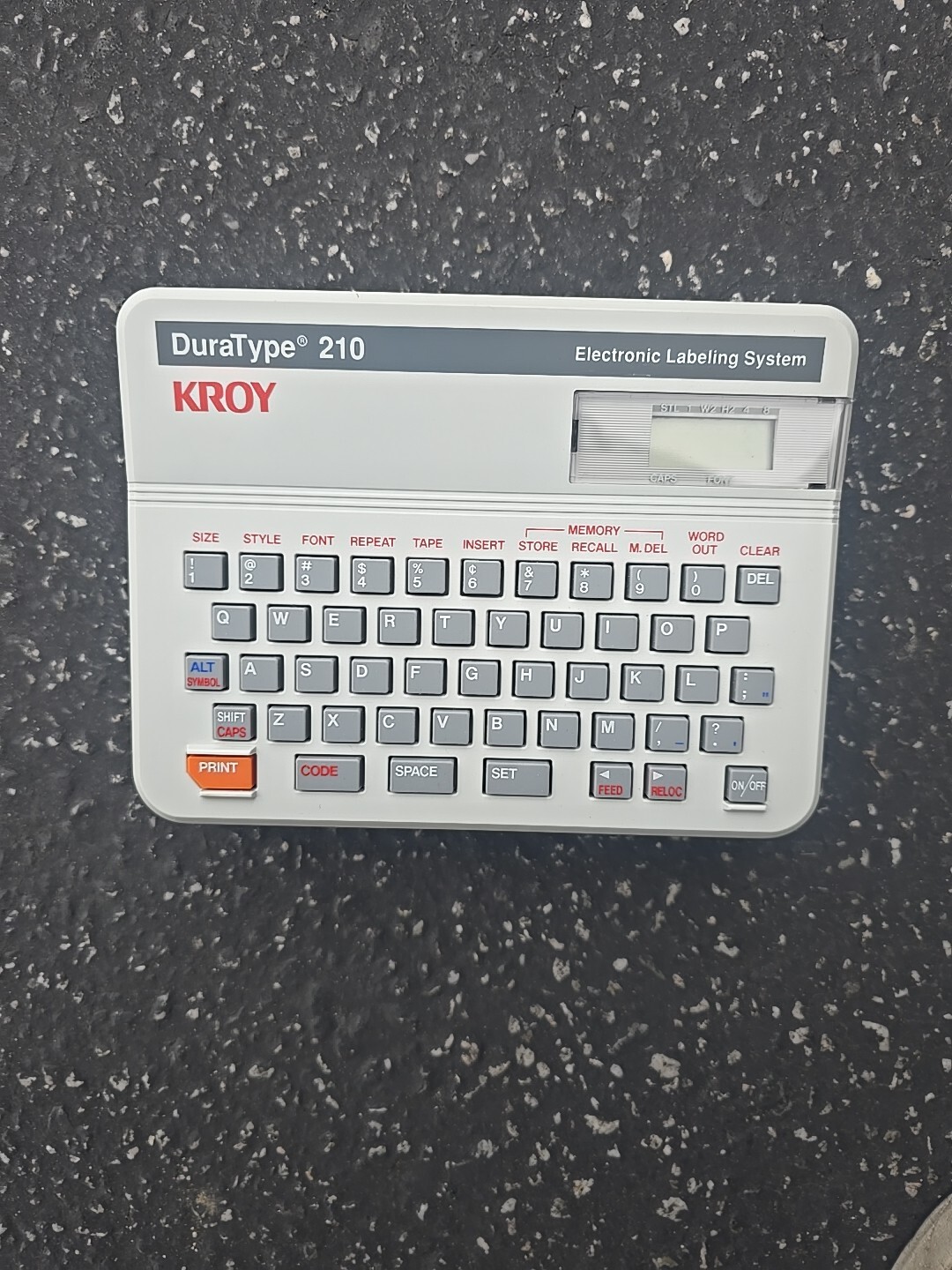 KROY DURATYPE 210 PORTABLE LABELEr V6-4 good cond.No charger. Runs w ...