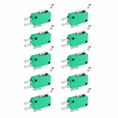 10PCS KW3-OZ-4 16A 125/250VAC Simulated R Lever SPDT NO NC Micro Limit ...