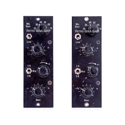 Helios Modules Pair EQ Mic Preamp Vintage Rare Equalier Pre Strawberry ...