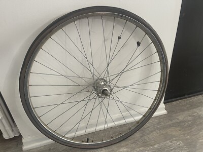 SCHWINN LARGE FLANGE HUB FRONT RIM WHEEL 26" X 1 3/8" EARLY VARSITY | eBay