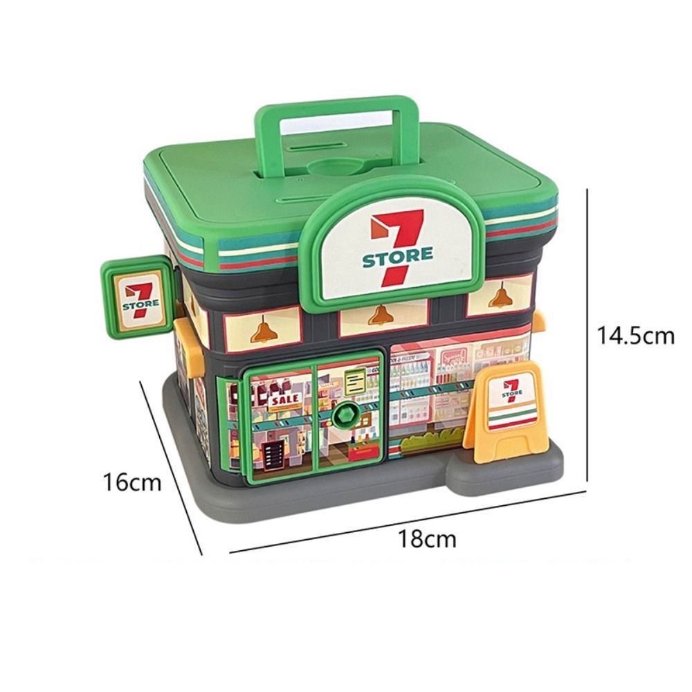 Plastic Money Box Store Shaped Safe Savings Jar Fashion Coin Bank Kids ...