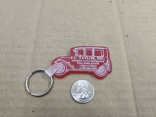 J.C. Taylor Antique Auto Insurance Vintage Keychain Key Chain Ring Loop ...