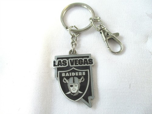 LAS VEGAS RAIDERS Heavyweight Metal State Shaped KEY CHAIN RING #01 ...