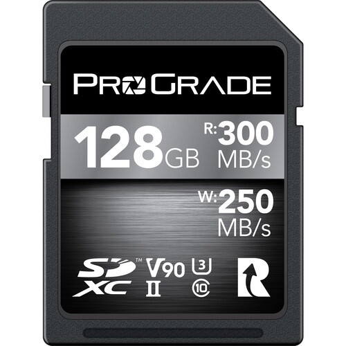 ProGrade Digital SDXC 128GB UHS II V90 Memory Card with 300 MBPS Read ...