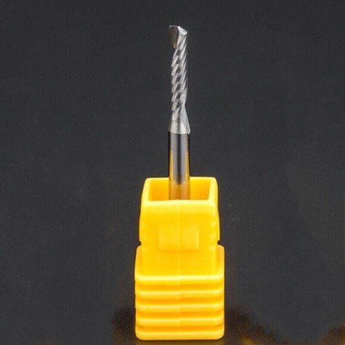 1/8" Shank 2mm x 12mm Carbide 1-Flute Left Hand End Mill CNC Router Bit ...