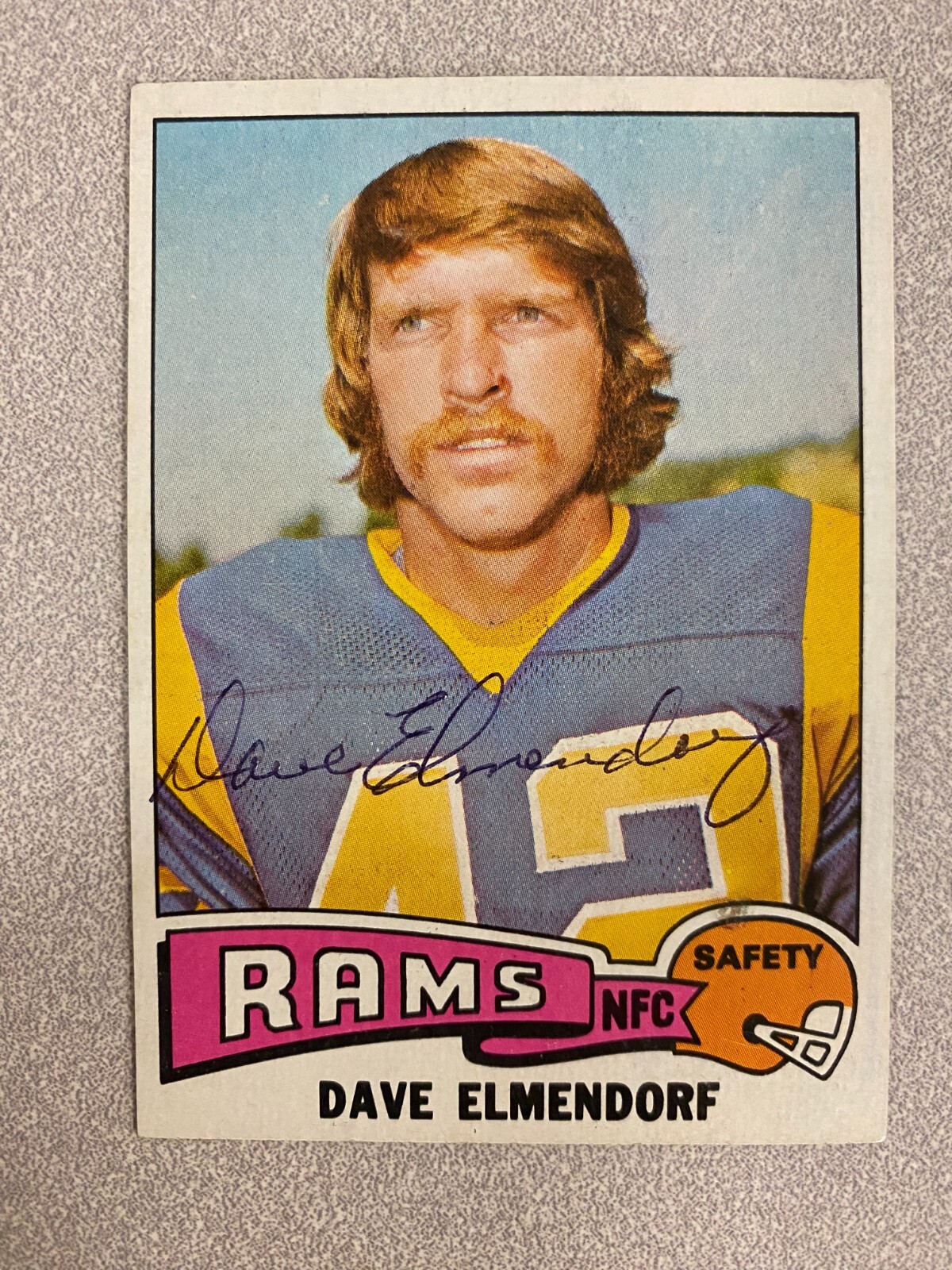 Dave Elmendorf signed LOS ANGELES RAMS card 1975 Topps | eBay