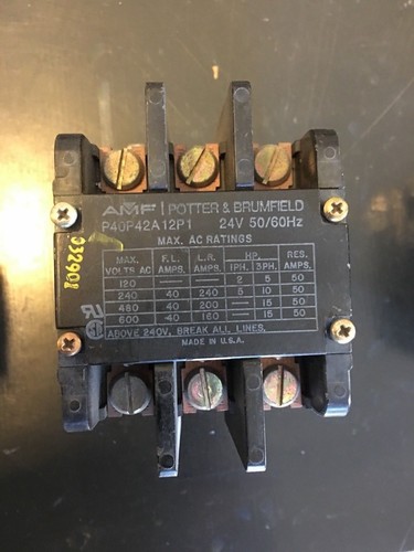 P40P42A12P1 Potter Brumfield Contactor 24VAC Coil | eBay