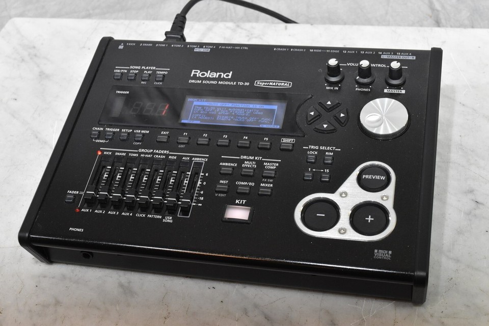 Roland TD-30 Electronic Drum Sound Module A1D0034 With Power Cable Made ...