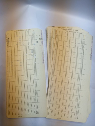 10 VINTAGE MAINFRAME COMPUTER PUNCH CARDS. IBM 80-column University of ...