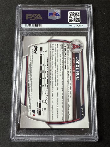 2023 Bowman Chrome Sapphire Jorge Ruiz Orange Refractor 1st Prospect ...