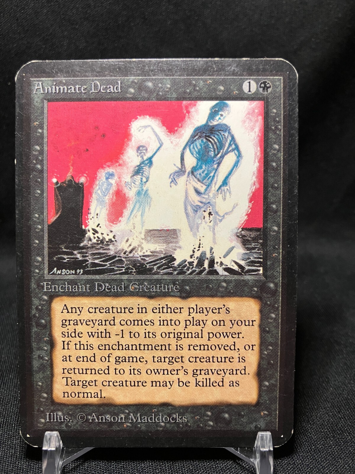 Animate Dead ~Alpha~ MP Moderately Played Magic MTG {Lively's Stash} | eBay