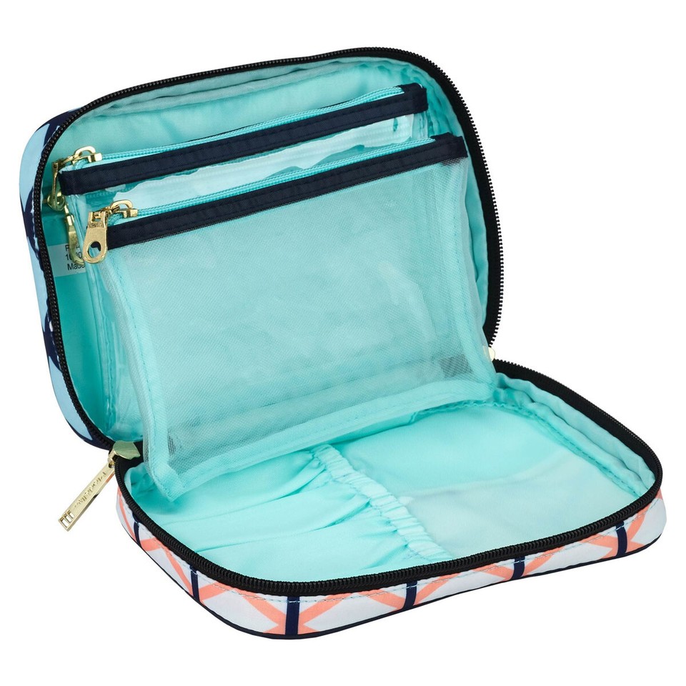 Modella 3D Geo Perforated Zippered Makeup Cosmetic Bag Organizer | eBay