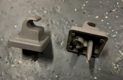 1998-2007 FORD ECONOLINE VAN SUN VISOR SHADE CLIPS GRAY E150 E250 E350 ...
