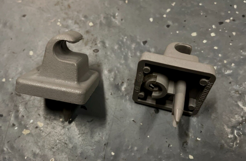 1998-2007 FORD ECONOLINE VAN SUN VISOR SHADE CLIPS GRAY E150 E250 E350 ...