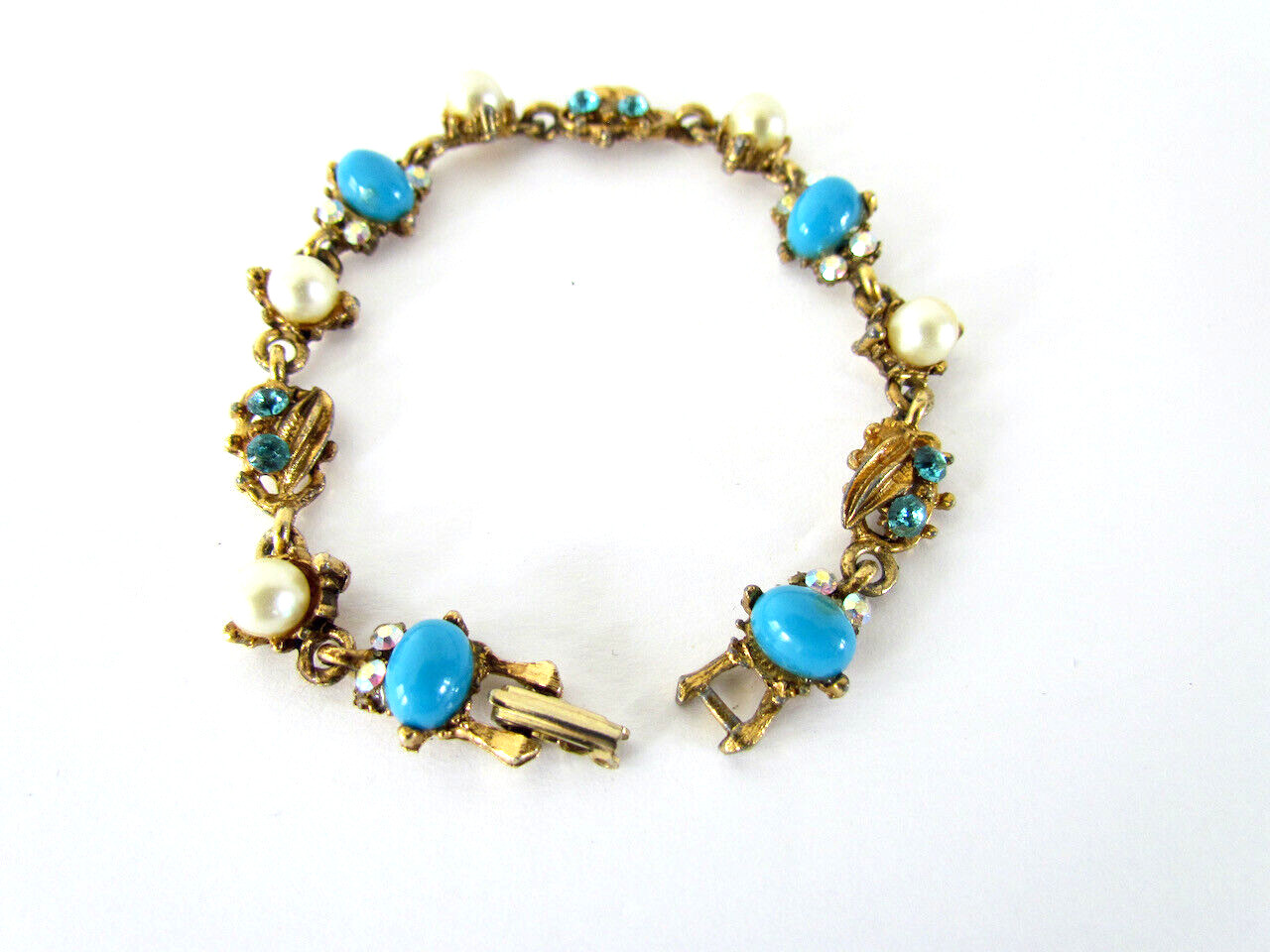 RARE Vintage Park Lane Link Bracelet 1950s-60’s Turqu… - Gem