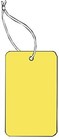 SMALL Garment TAG, 1-7/8" x 1-1/4", BLANK, STRUNG, YELLOW - BOX OF 1000 ...