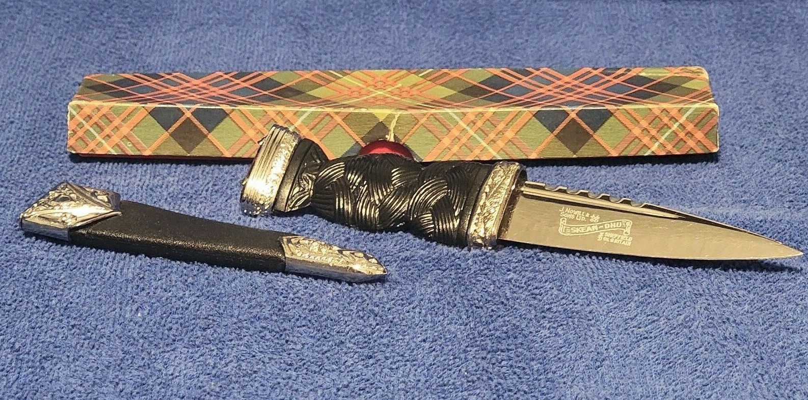 Jeweled British English J. Nowill & Sons Sheffield Skean-Dhu Dagger ...