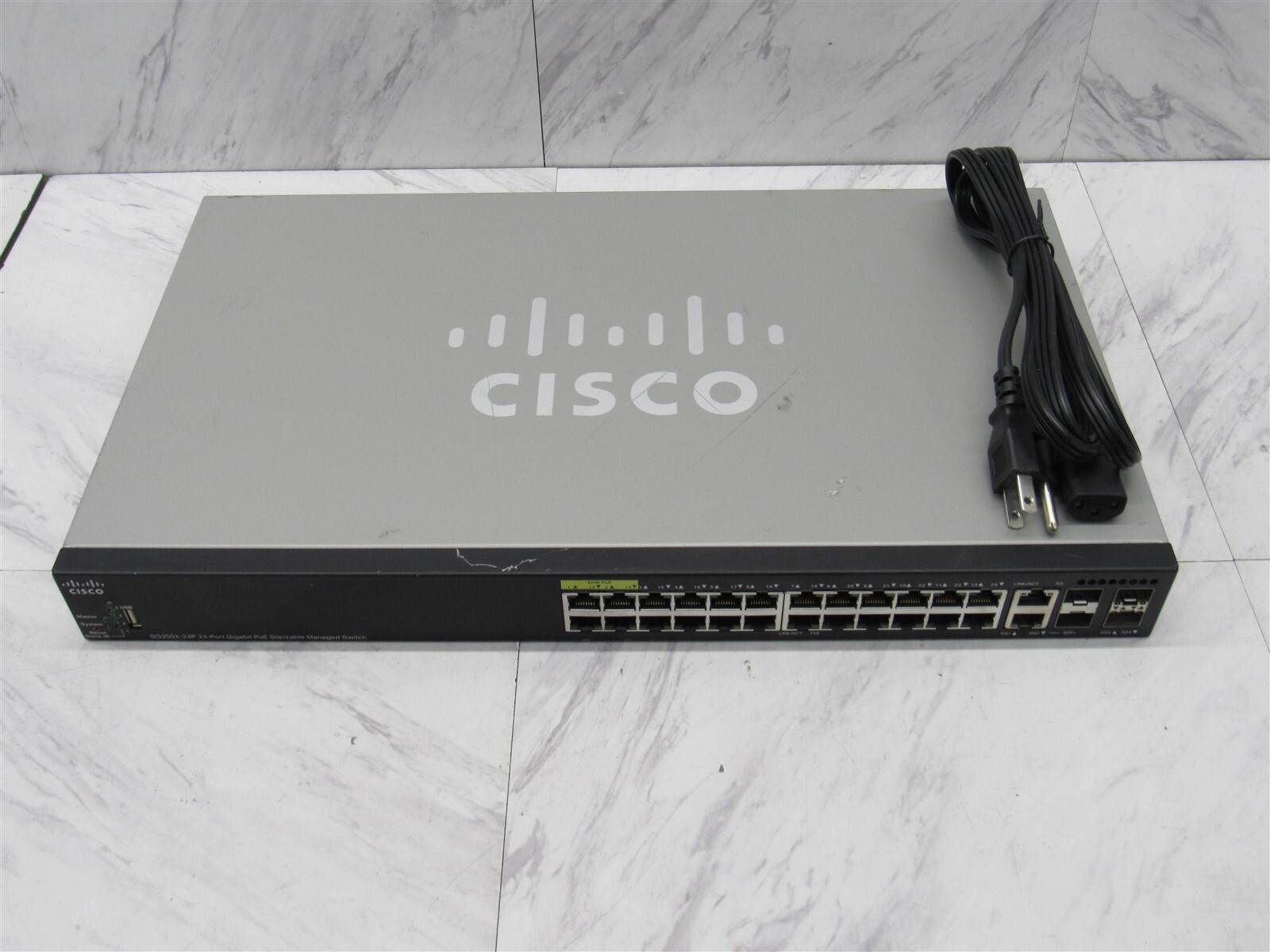 Cisco SG350X-24P-K9 | 24-Port Gigabit PoE Managed Network Switch w/ 4x ...