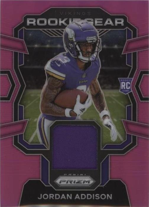 2023 Panini Prizm - Rookie Gear Jordan Addison #RG-JA Pink Prizm (MEM ...