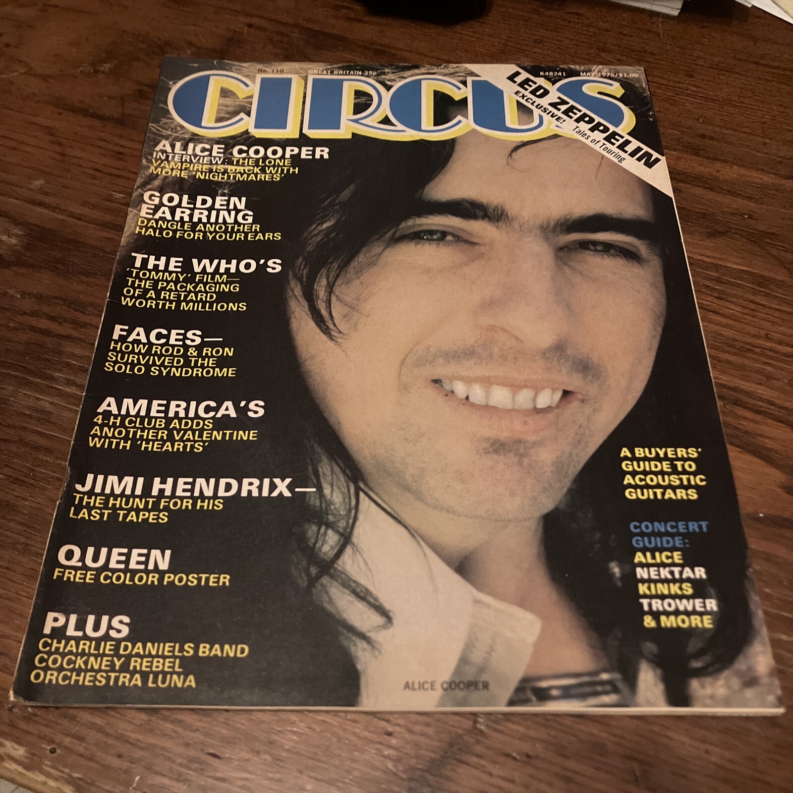 Circus Magazine May 1975 Alice Cooper Led Zeppelin Freddie Mercury ...