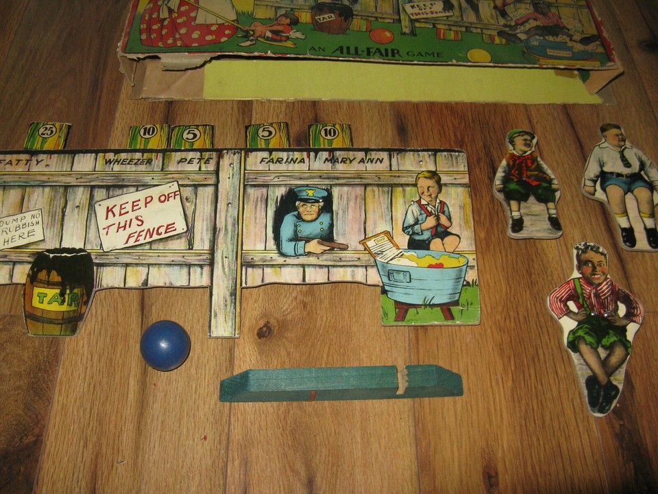 Antique VTG 1930s Our Gang Tipple Topple Board Game Play Set Original ...