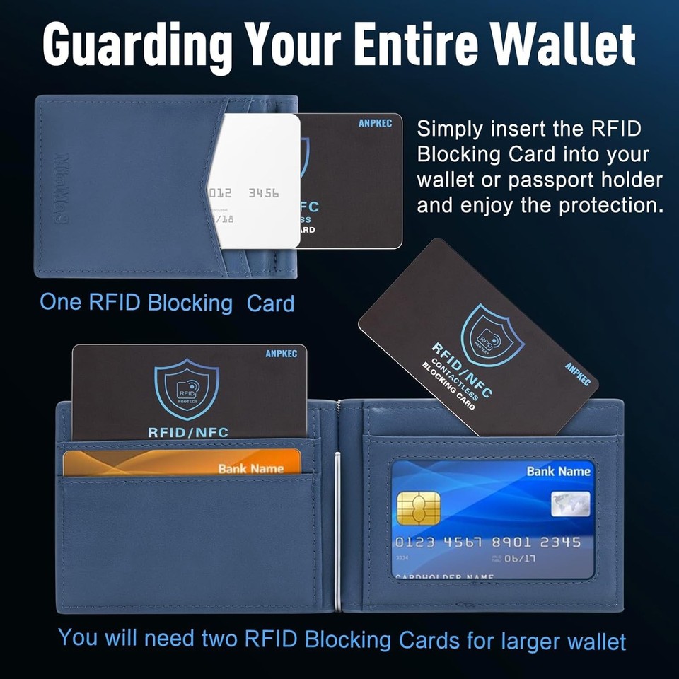 5 Pack RFID Blocking Card – Protects Entire Wallet, NFC Debit & Credit ...