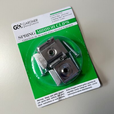 Gardner Spring Mirror Clips 2 Spring Clips 2 Fixed Clips New in Package ...