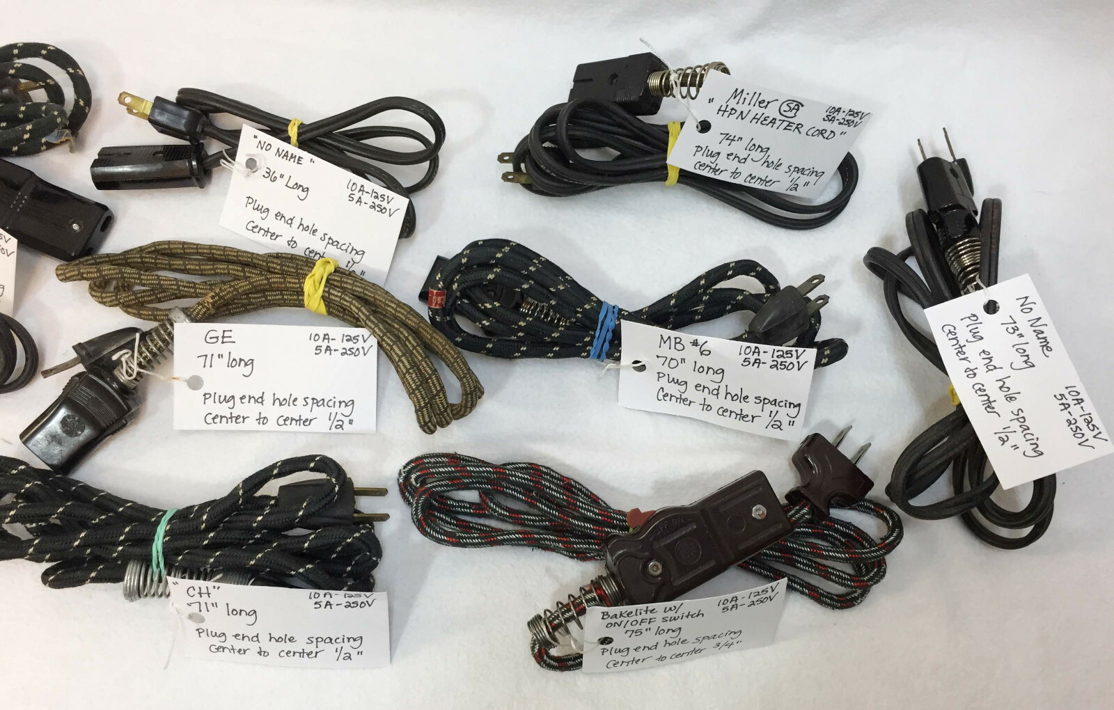 Appliance Cord Power Coffee Griddle GE Leviton Peer Bryant Vintage ...