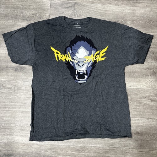 Overwatch Primal Rage Shirt Mens Size XL Loot Crate Short Sleeve Gray ...
