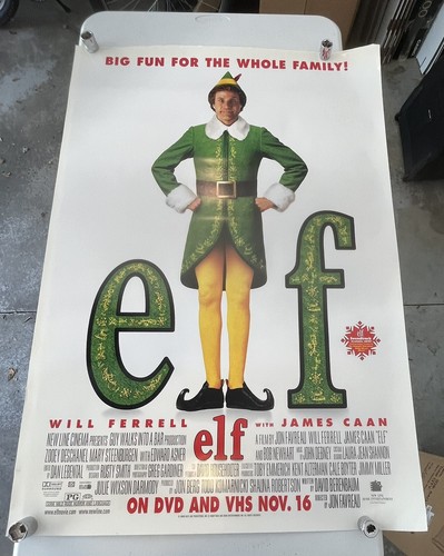 Elf (2003) Original DVD Release Movie Poster 40”x27” KB Toys ...