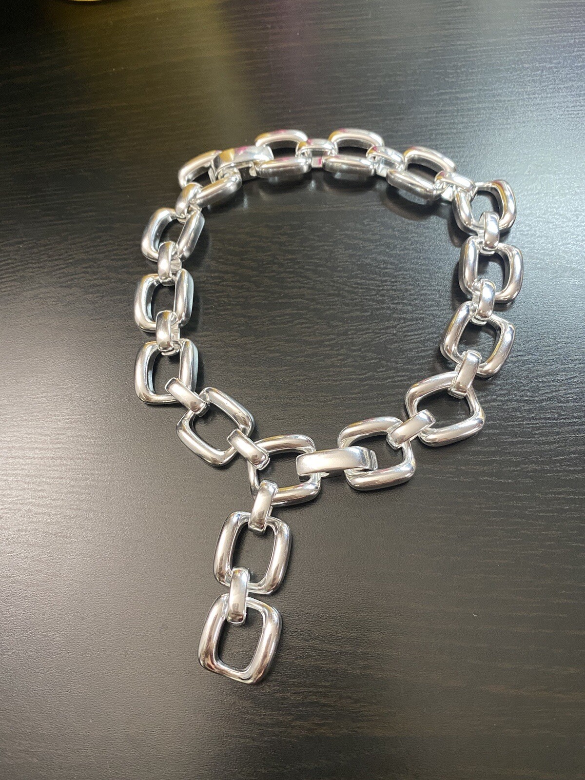 Silver chunky choker,Chunky necklace,Boho Thick Chain Link necklace For ...