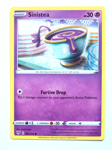 Sinistea 082/189 (NM, Pokemon Card, Darkness Ablaze 2020, Psychic ...