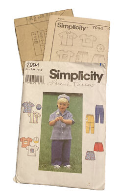 Simplicity 7994 Uncut Sewing Pattern Size AA (1/2, 1, 2). Toddlers ...